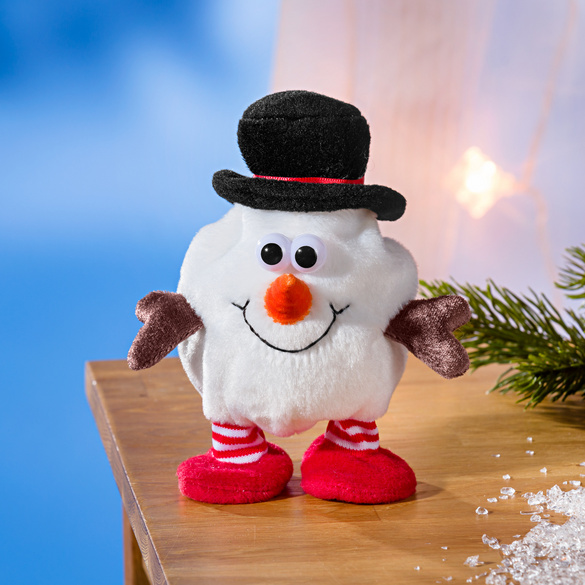 Bonhomme de neige qui répète vos paroles | Vitrine Magique