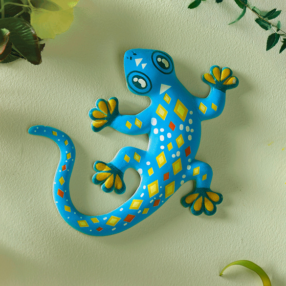 Gecko mural Gainsborough, bleu | Vitrine Magique