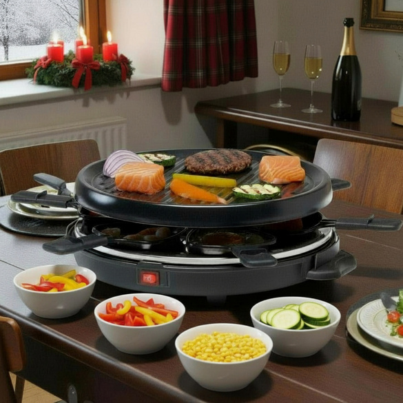 Gril à raclette rond pour 6 personnes ALPINA | Vitrine Magique