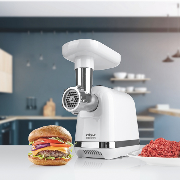Hachoir à viande électrique Cuisine Edition 1300W blanc | Vitrine Magique