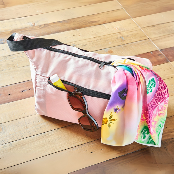 Sac pliable "Edda", rosé/noir | Vitrine Magique