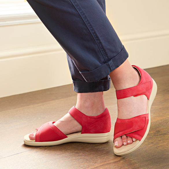 Sandales confort rouge | Vitrine Magique