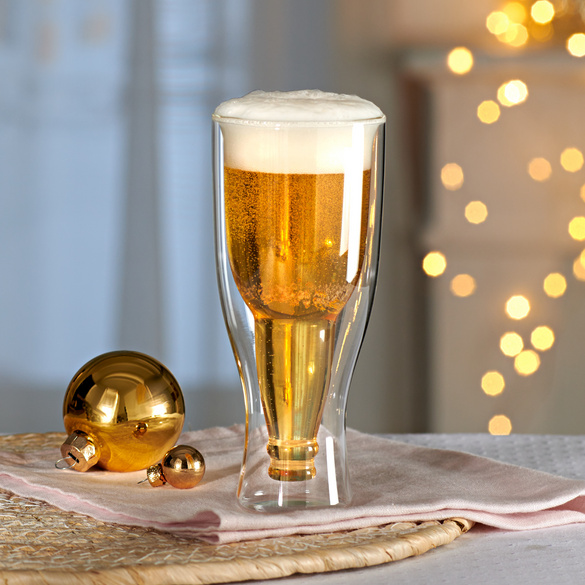 Verre à bière double paroi Basilico | Vitrine Magique