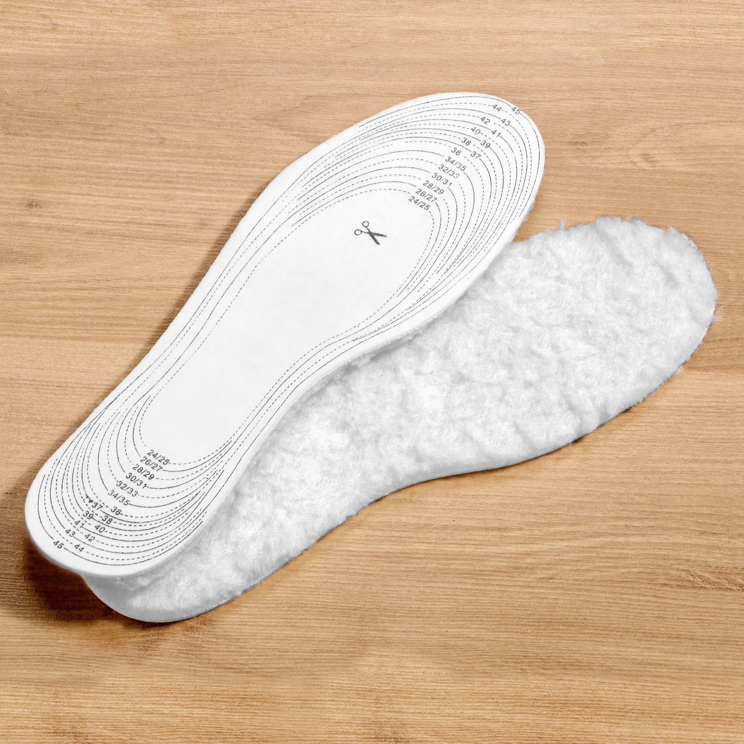 Semelles aspect fourrure, 2 paires | Vitrine Magique