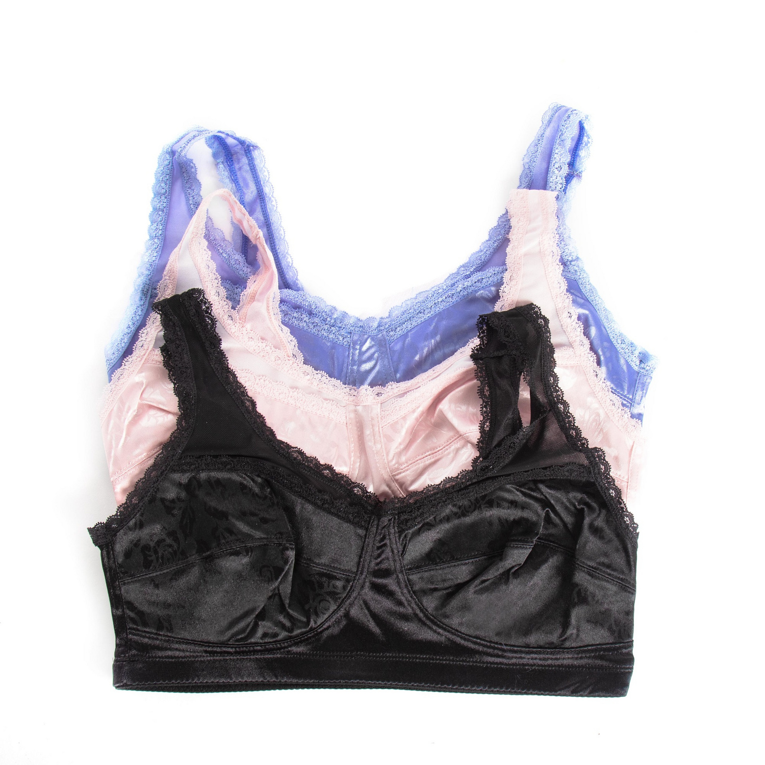 Lot de 3 soutiens-gorge en satin Java | Vitrine Magique